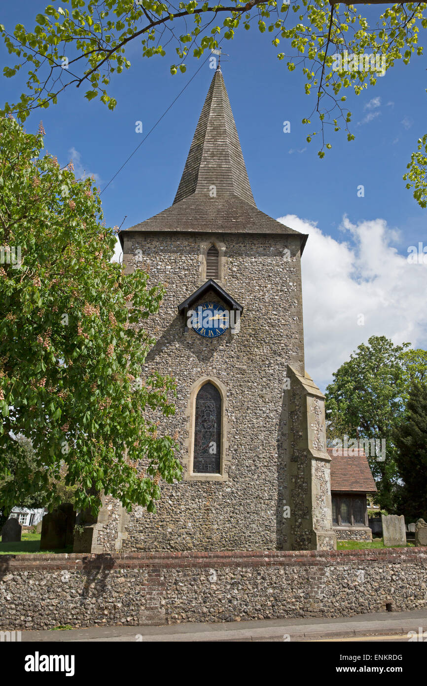 Blue skies over St Mary's Church Downe on Election Day which is the ...