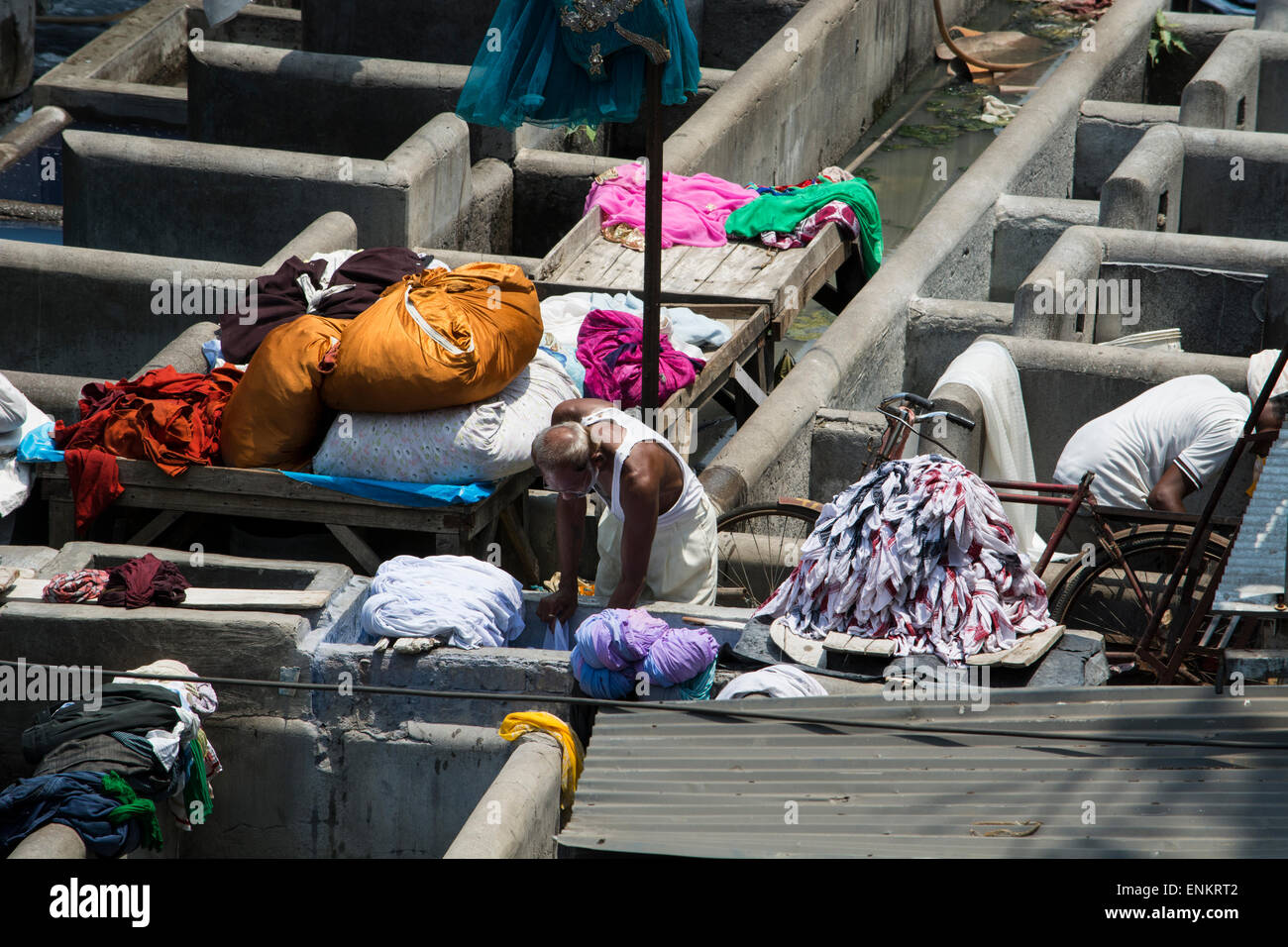 India, Mumbai (aka Bombay). Famous Dhobi Ghat, known the largest ...