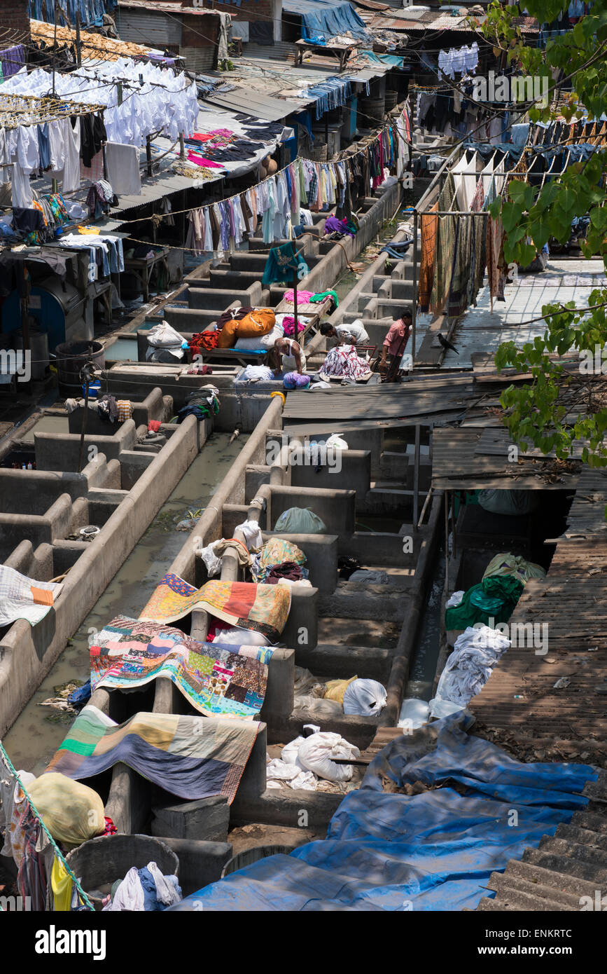 India, Mumbai (aka Bombay). Famous Dhobi Ghat, known the largest ...