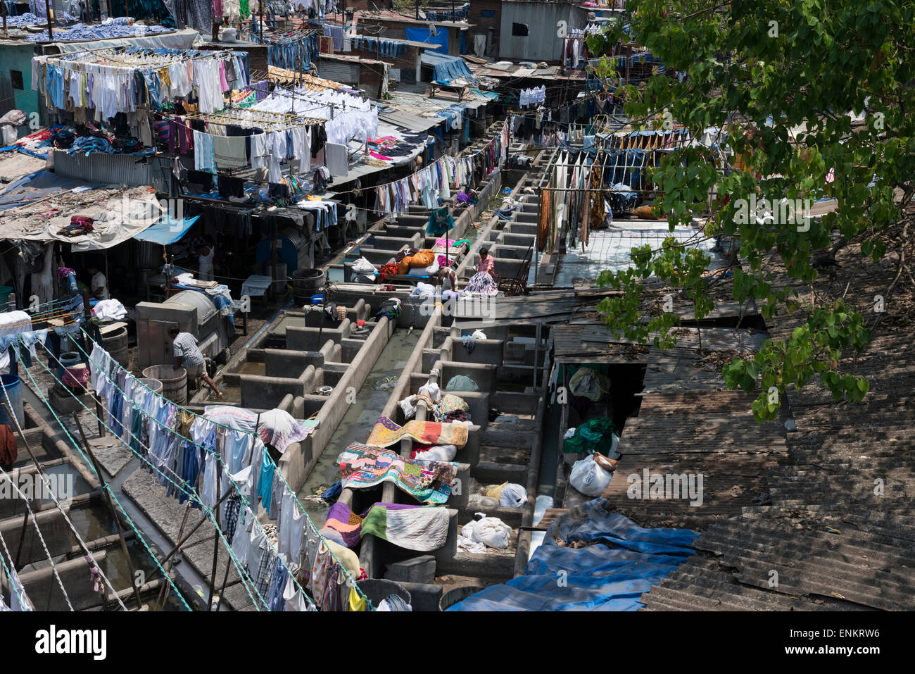 India, Mumbai (aka Bombay). Famous Dhobi Ghat, known the largest ...