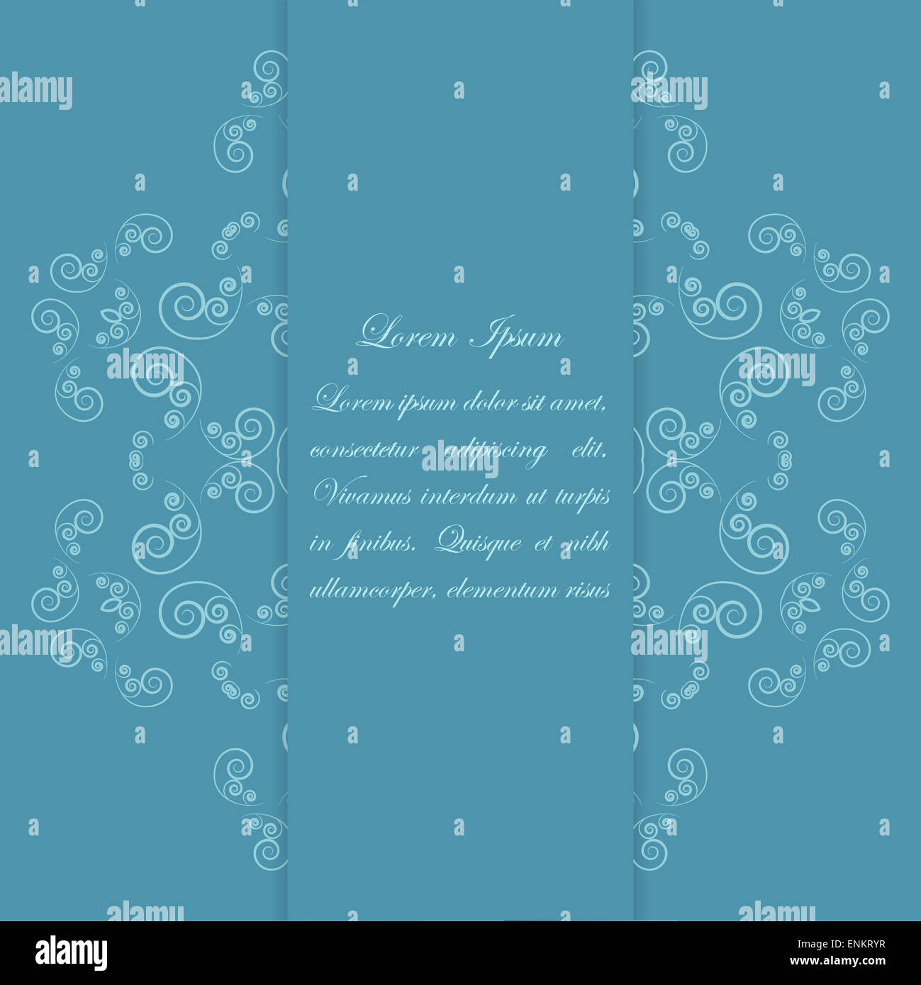 Blue card design with floral lacy vintage style pattern Stock Photo - Alamy
