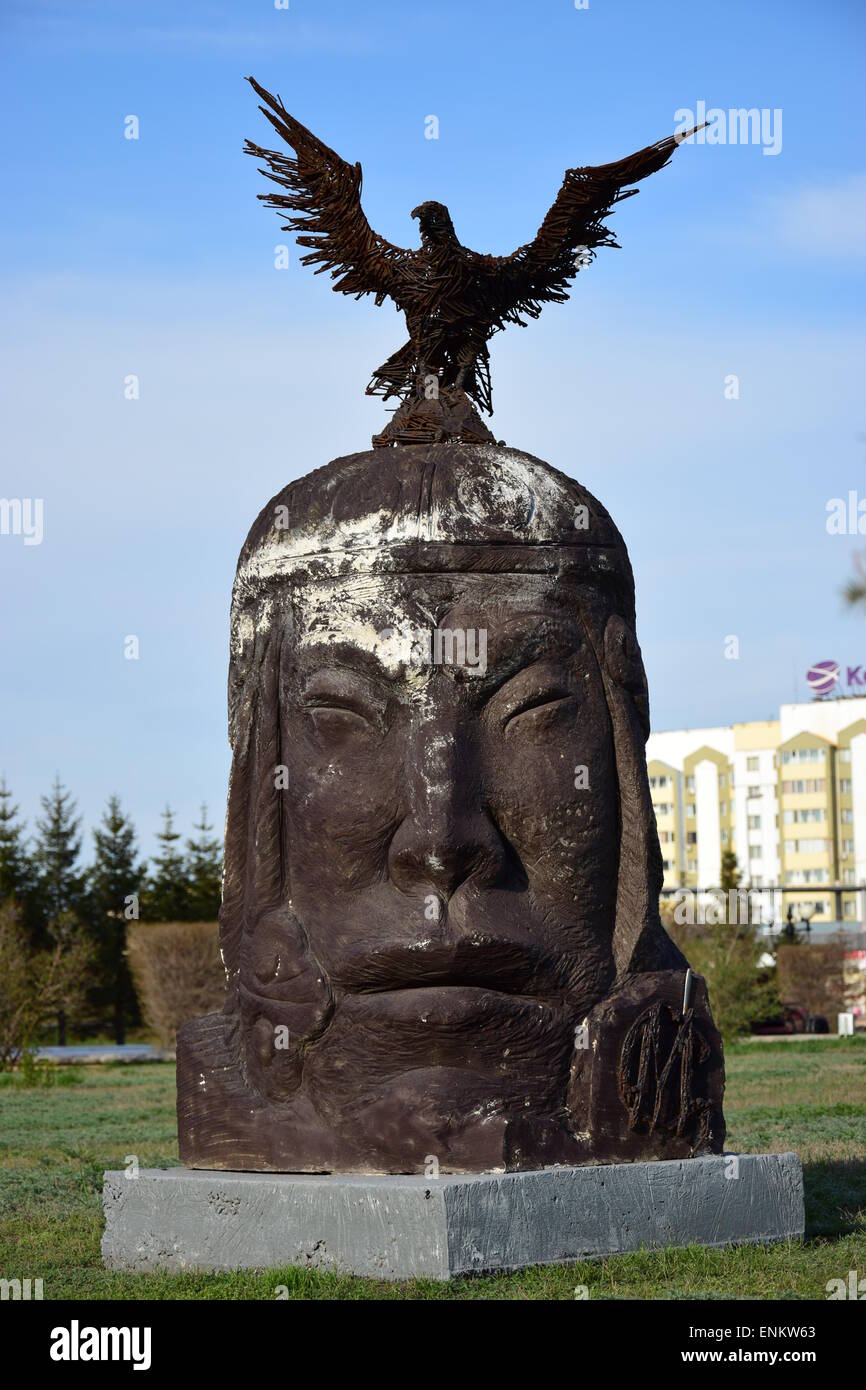A statue in the streets of Astana, capital of Kazakhstan Stock Photo ...