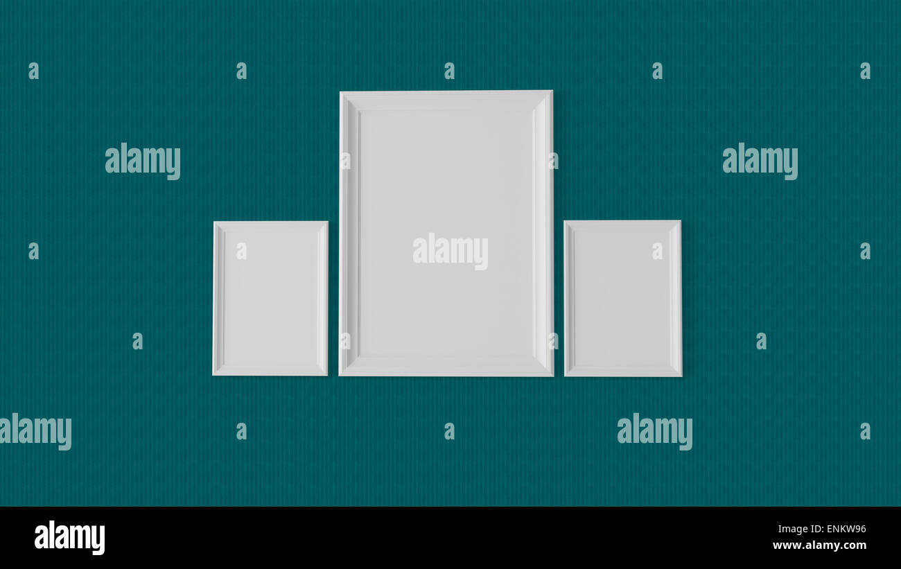 3 wooden frames wall hi-res stock photography and images - Alamy