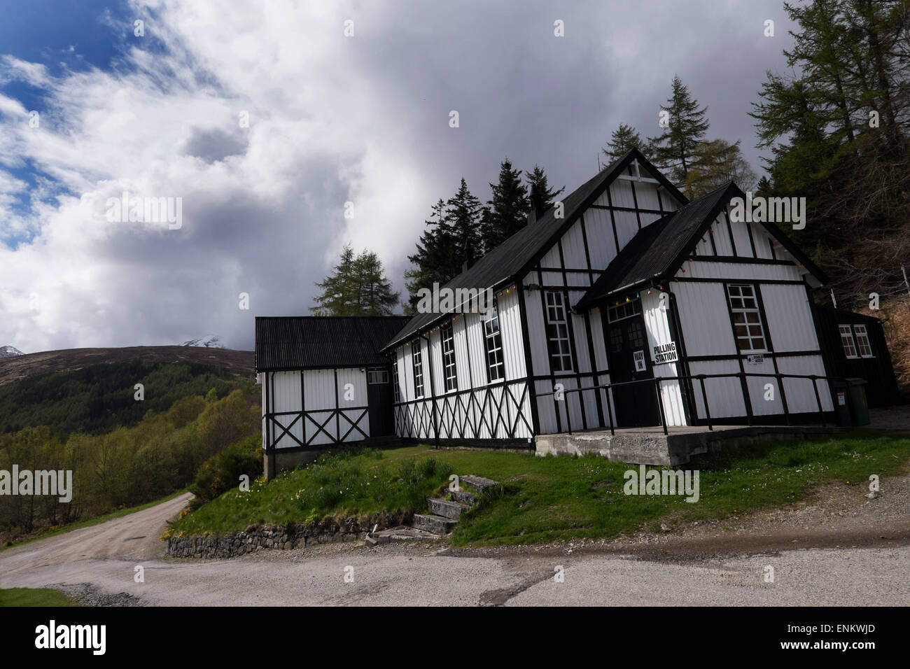 Polling station at Strathconon Stock Photo - Alamy
