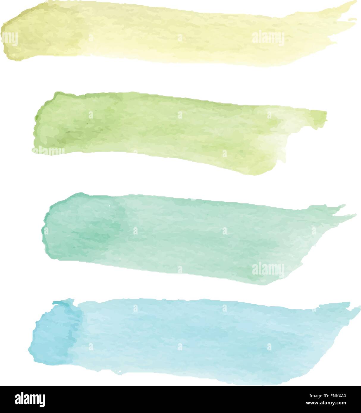 Set of colorful watercolour brushes. Vector illustration Stock Vector ...