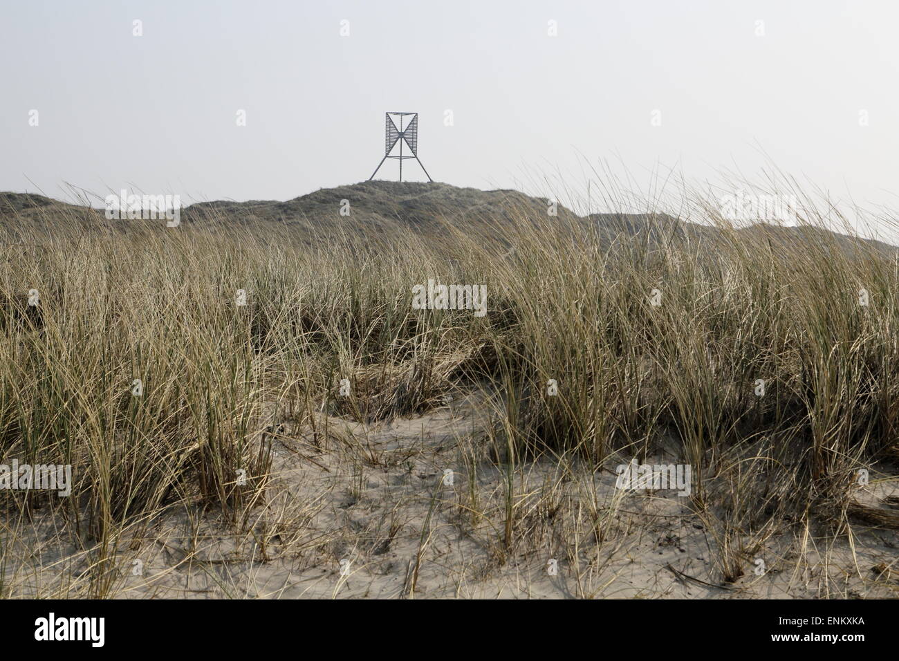 Beacon used by fishermen in the North Sea to navigate in the fishing ...