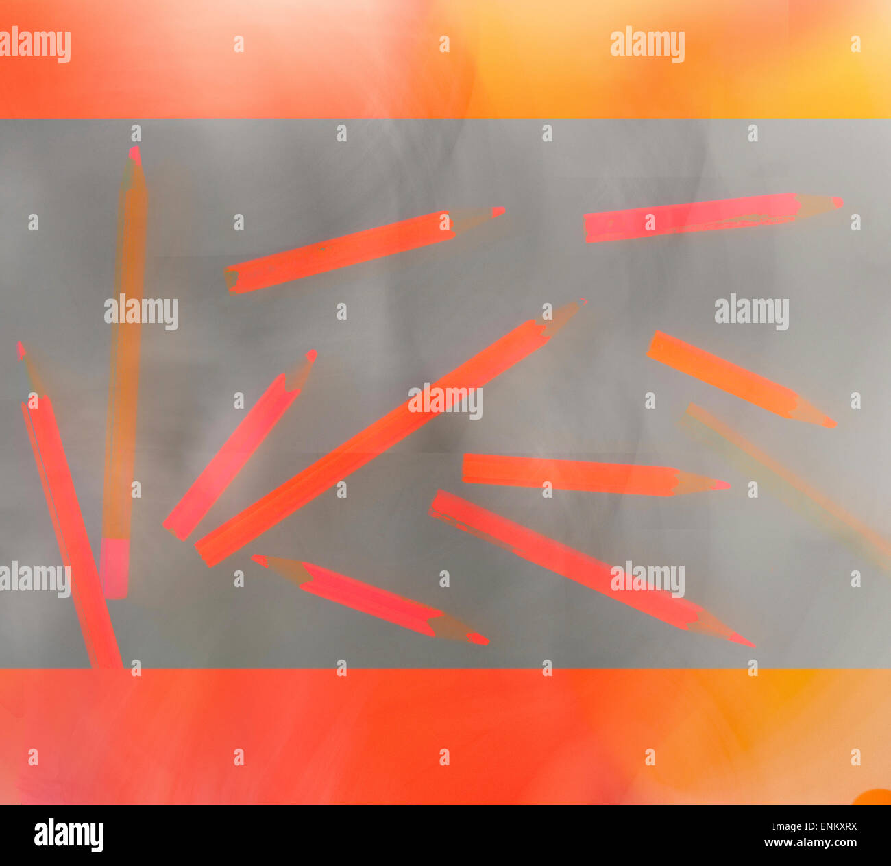Orange crayon background hi-res stock photography and images - Alamy