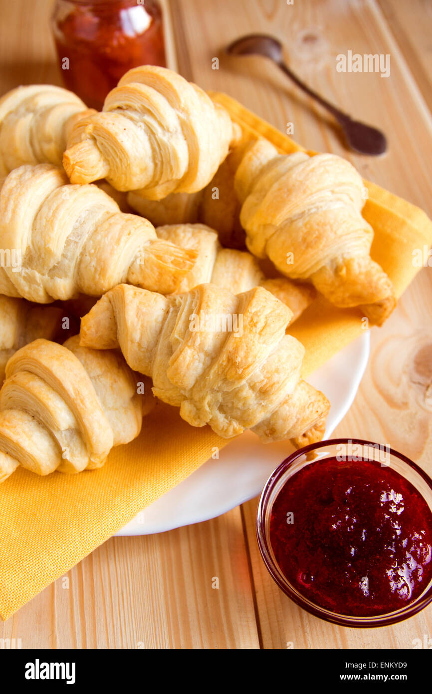 Fresh homemade mini croissants hi-res stock photography and images - Alamy