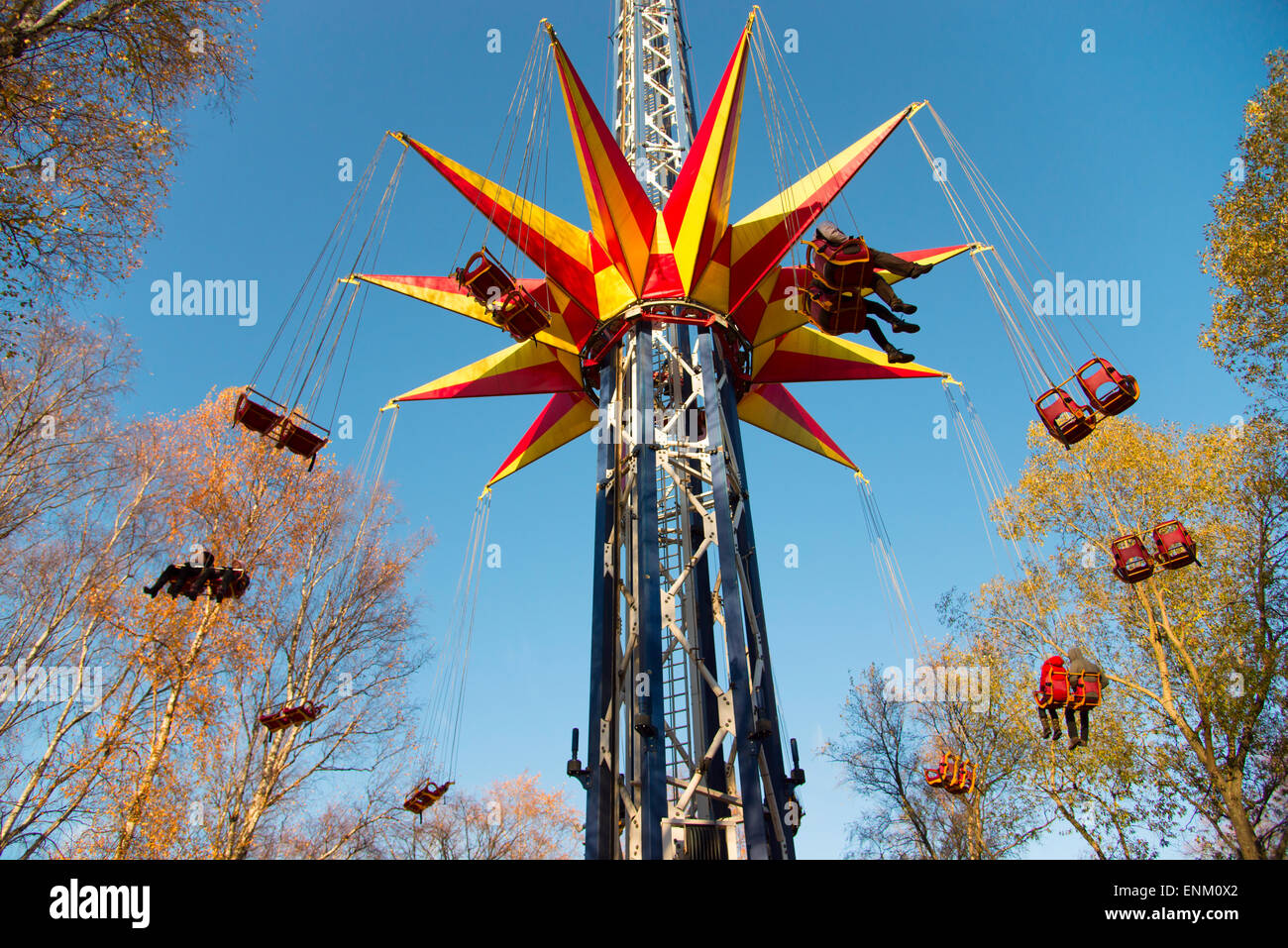 amusement park in autumn Stock Photo - Alamy