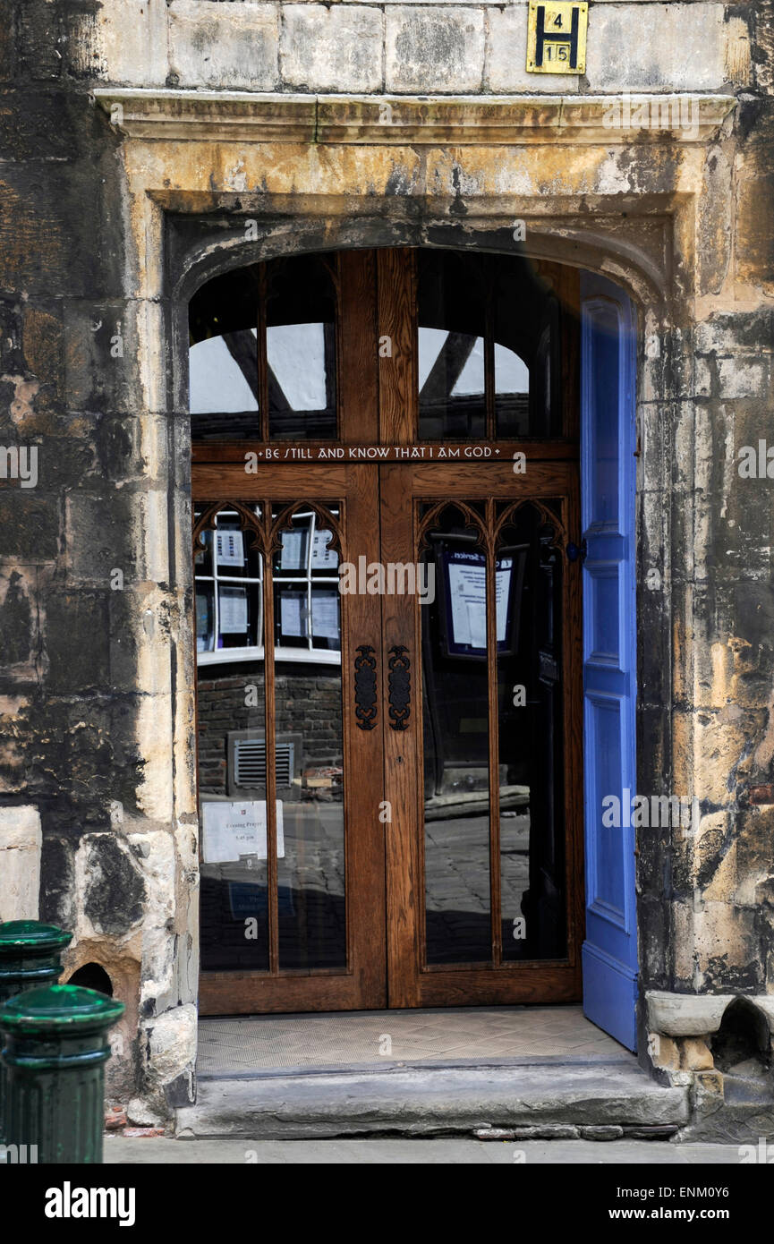 The door of St Mary Magdelene church, Bailgate, Lincoln, UK Stock Photo ...