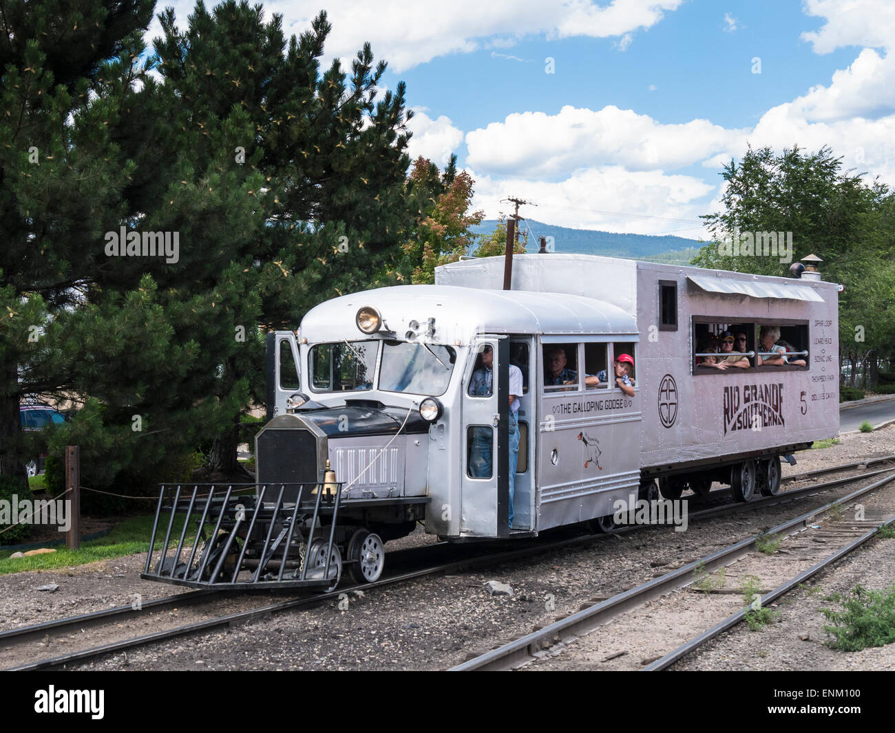 Galloping Goose #5 heading for the Durango and Silverton Narrow Gauge ...
