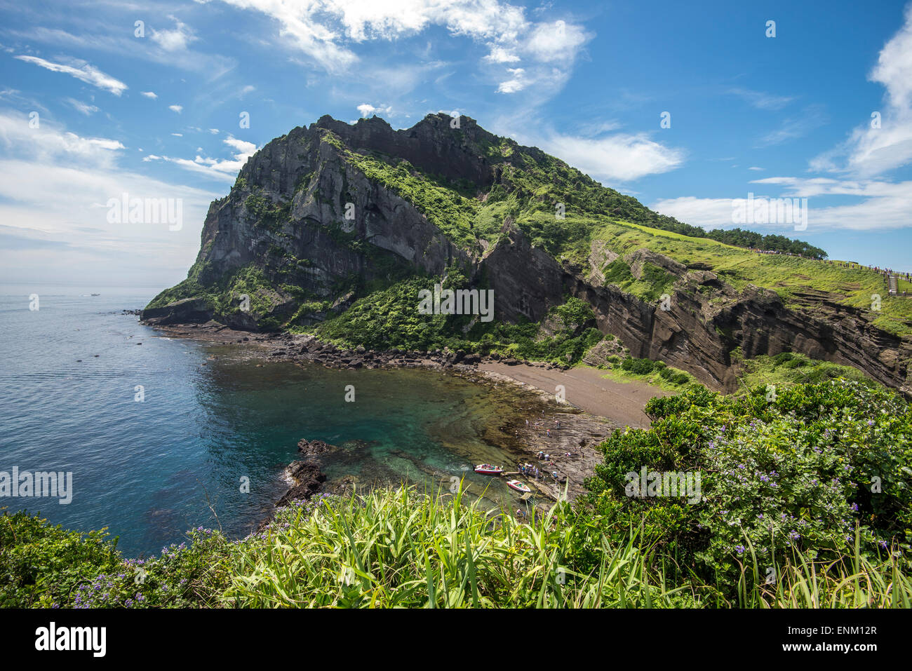 SeongSan Ilchulbong (Volcanic Cone) in Jeju Island, South Korea Stock ...