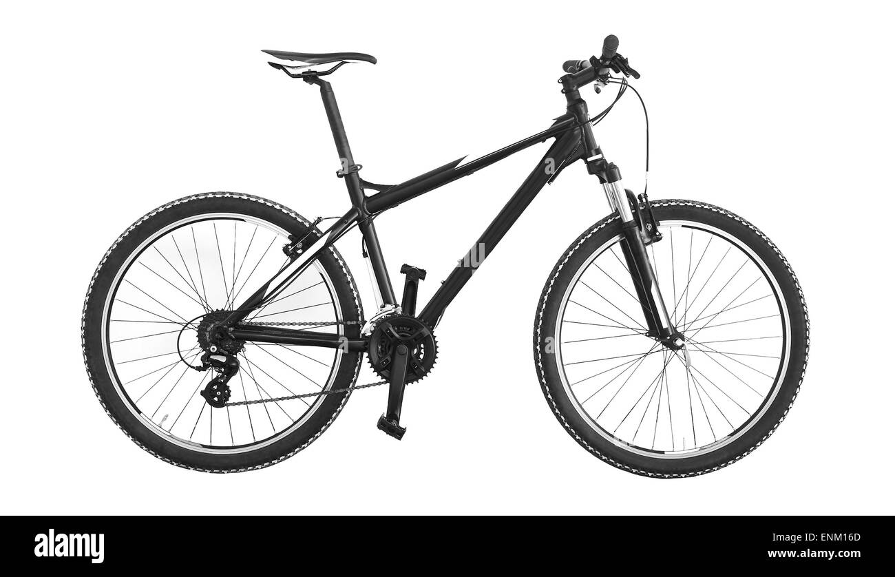 mountain bike on white background Stock Photo - Alamy