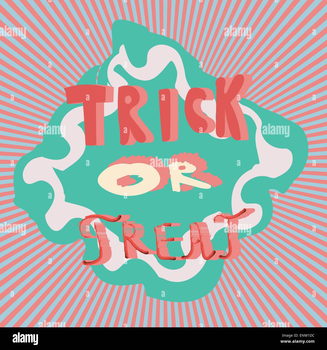 Trick or treat lettering design for background. Vector illustration ...