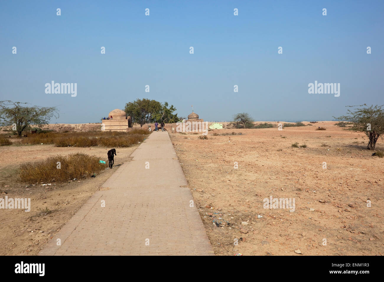 Hansi Haryana India Feb 7th 2015.View towards the small temples on the ...