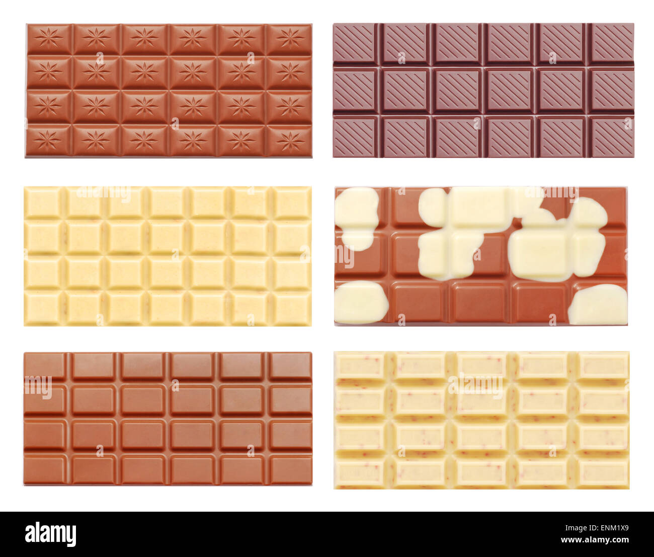 chocolate tablets isolated on white Stock Photo - Alamy