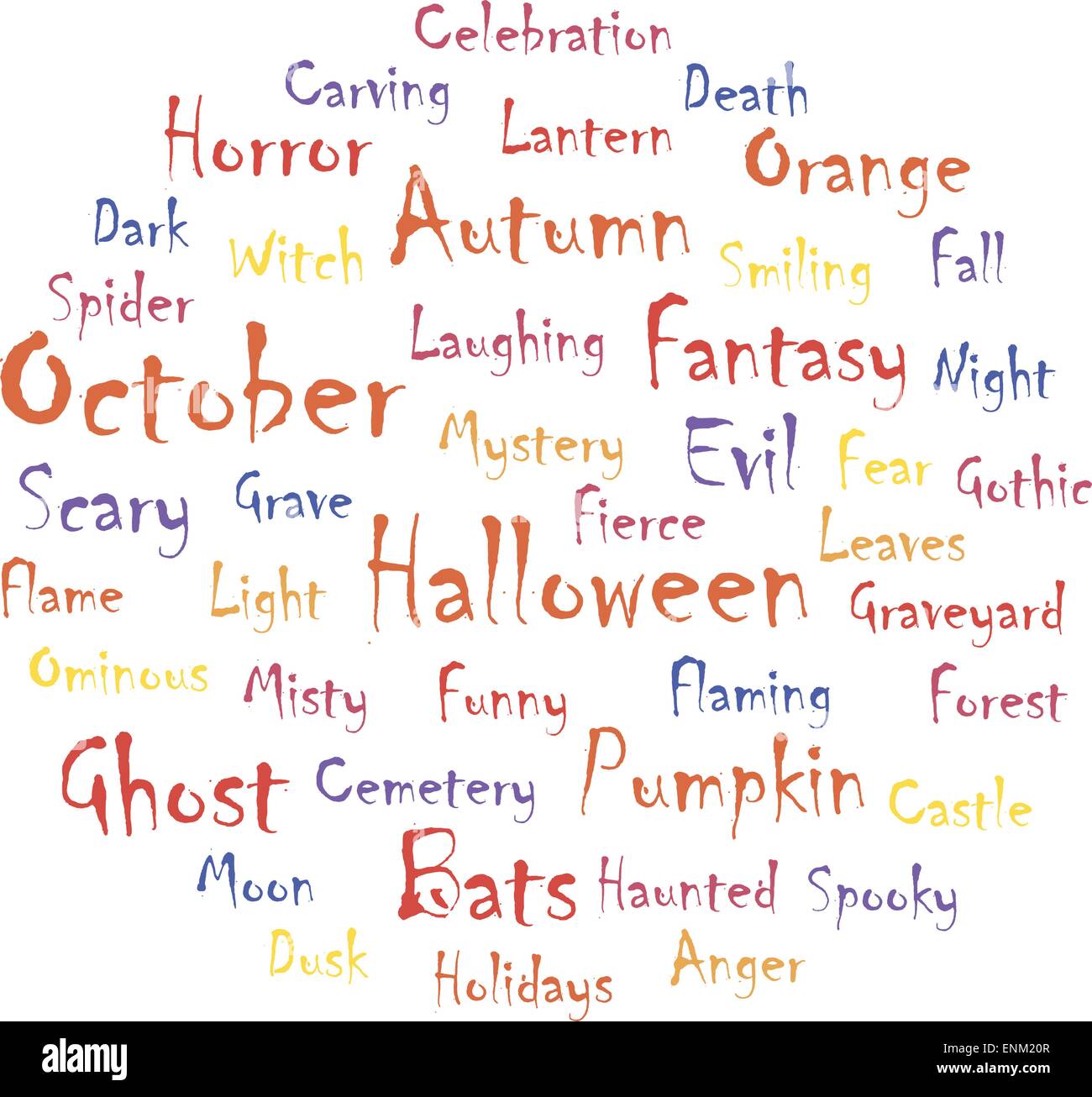Fall autumn word cloud concept hi-res stock photography and images - Alamy