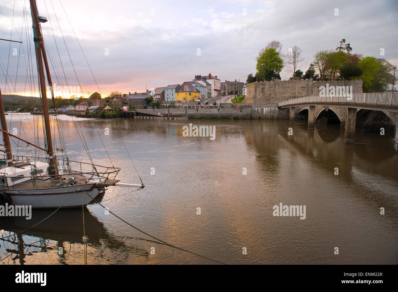 Cardigan Castle on the river Teifi Stock Photo - Alamy