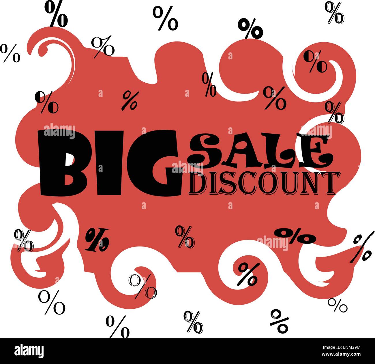 Big sale big discount elements for commercial banner. Vector ...