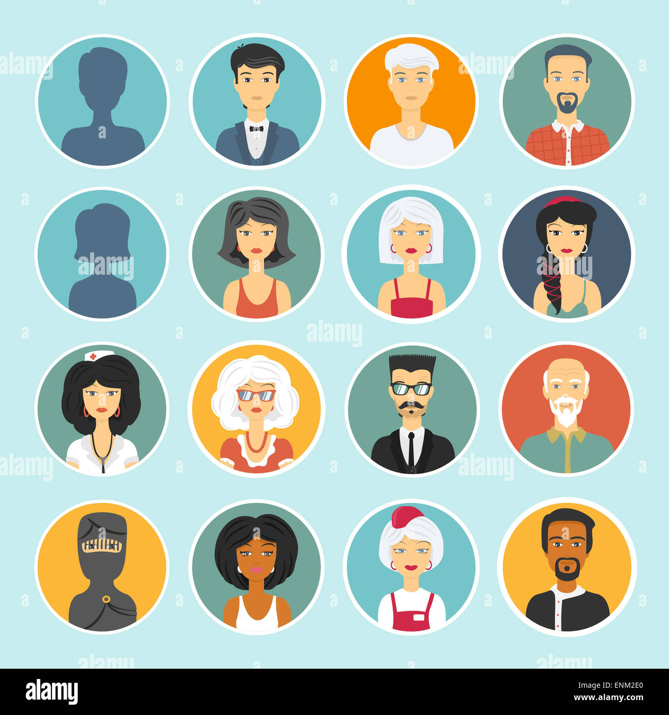 Set of avatars hi-res stock photography and images - Alamy