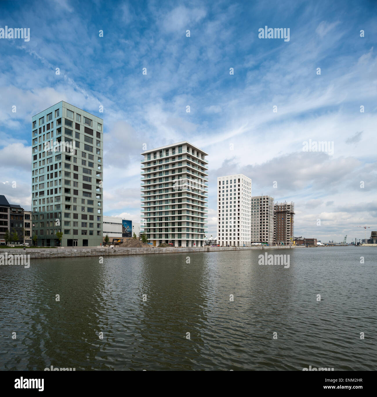 Belgium, Antwerp, Kattendijkdok-Westkaai towers Stock Photo - Alamy