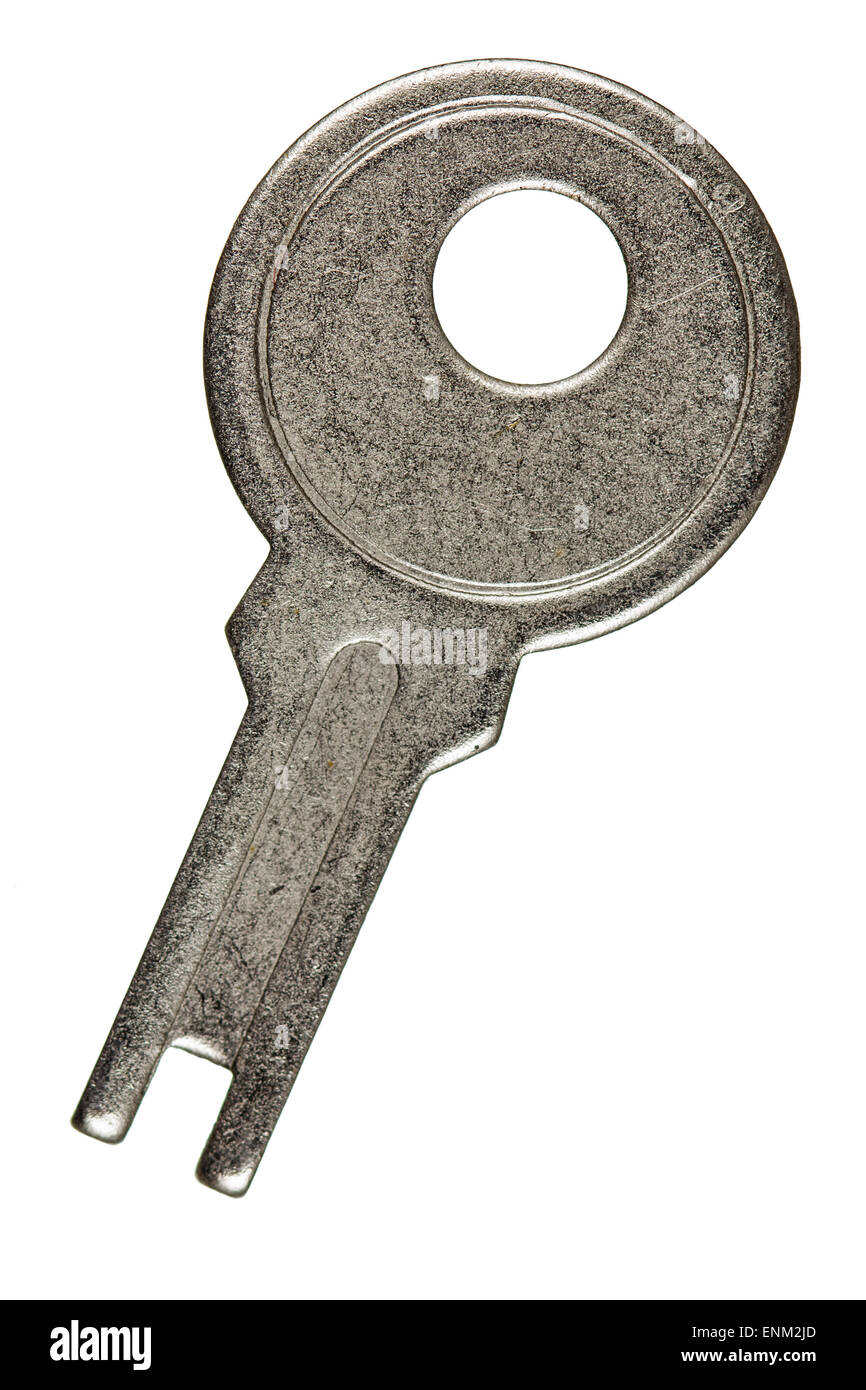 Old key from lock, isolated on white background Stock Photo - Alamy