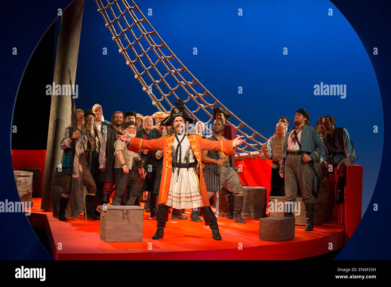 London, UK. 7 May 2015. Joshua Bloom as The Pirate King. Dress ...