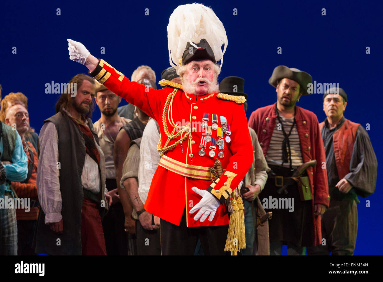 London, UK. 7 May 2015. Andrew Shore as Major-General Stanley. Dress ...