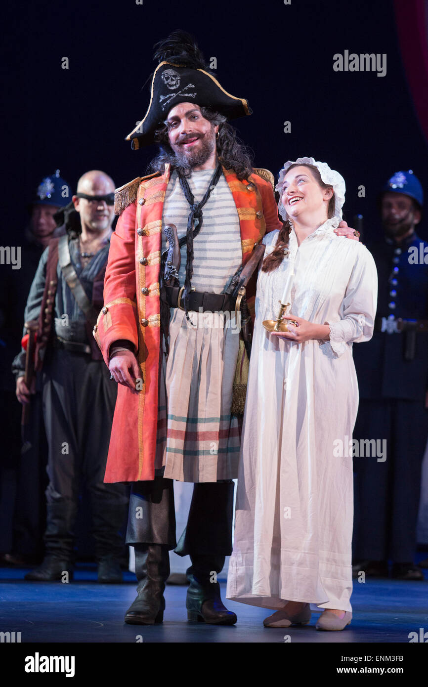 London, UK. 7 May 2015. Dress rehearsal of the Gilbert and Sullivan ...