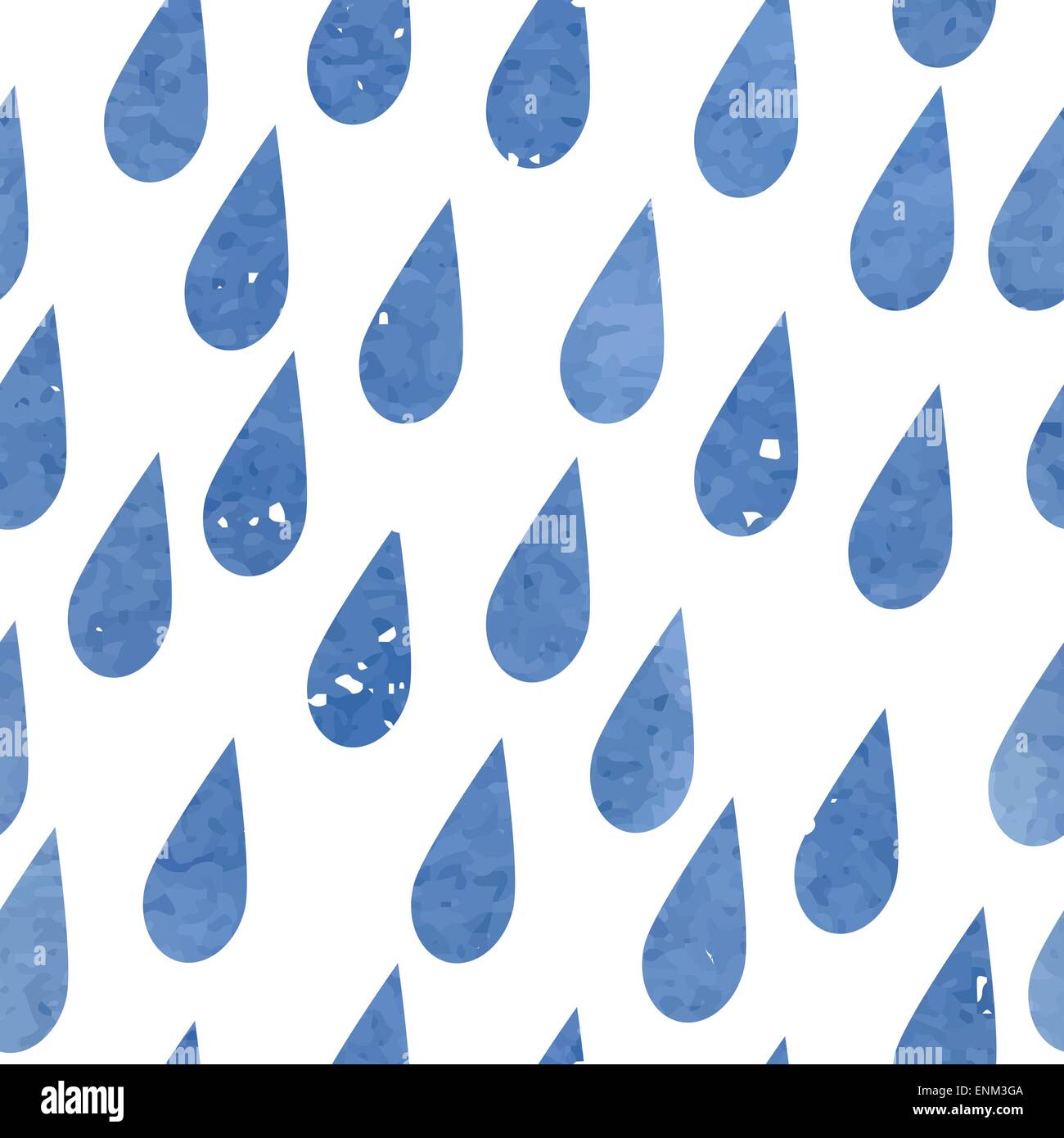 Watercolor rain drops seamless background pattern. Illustration made in ...