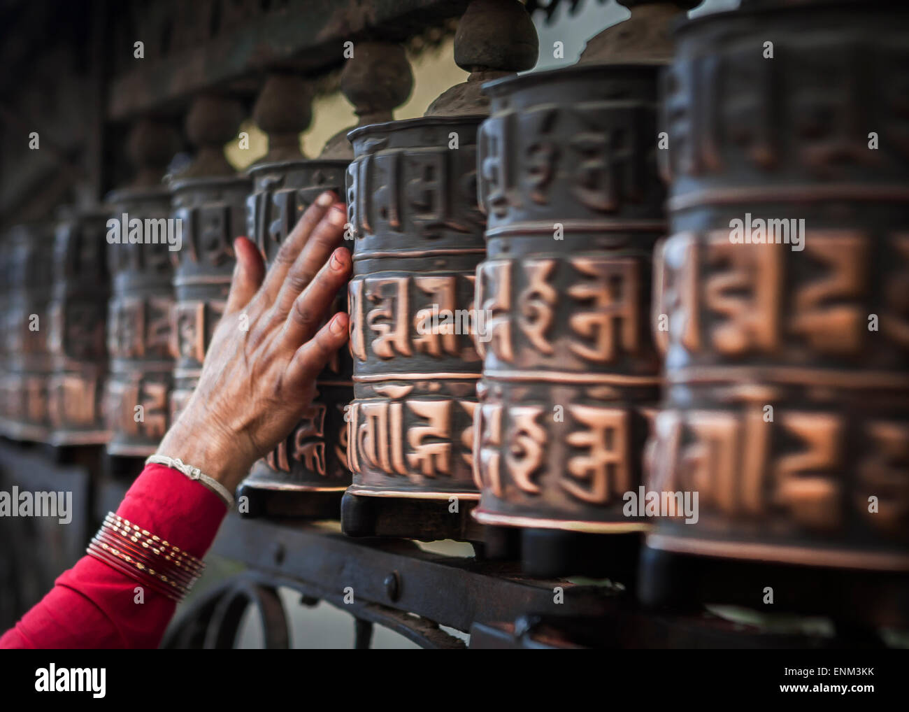Hand prayer wheel hi-res stock photography and images - Alamy