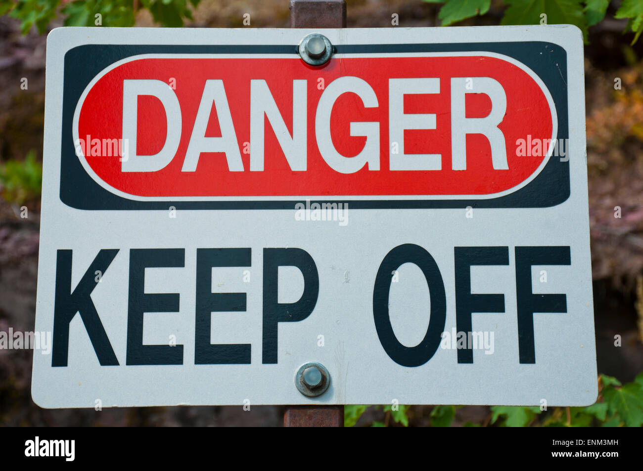 Danger keep away sign hi-res stock photography and images - Alamy
