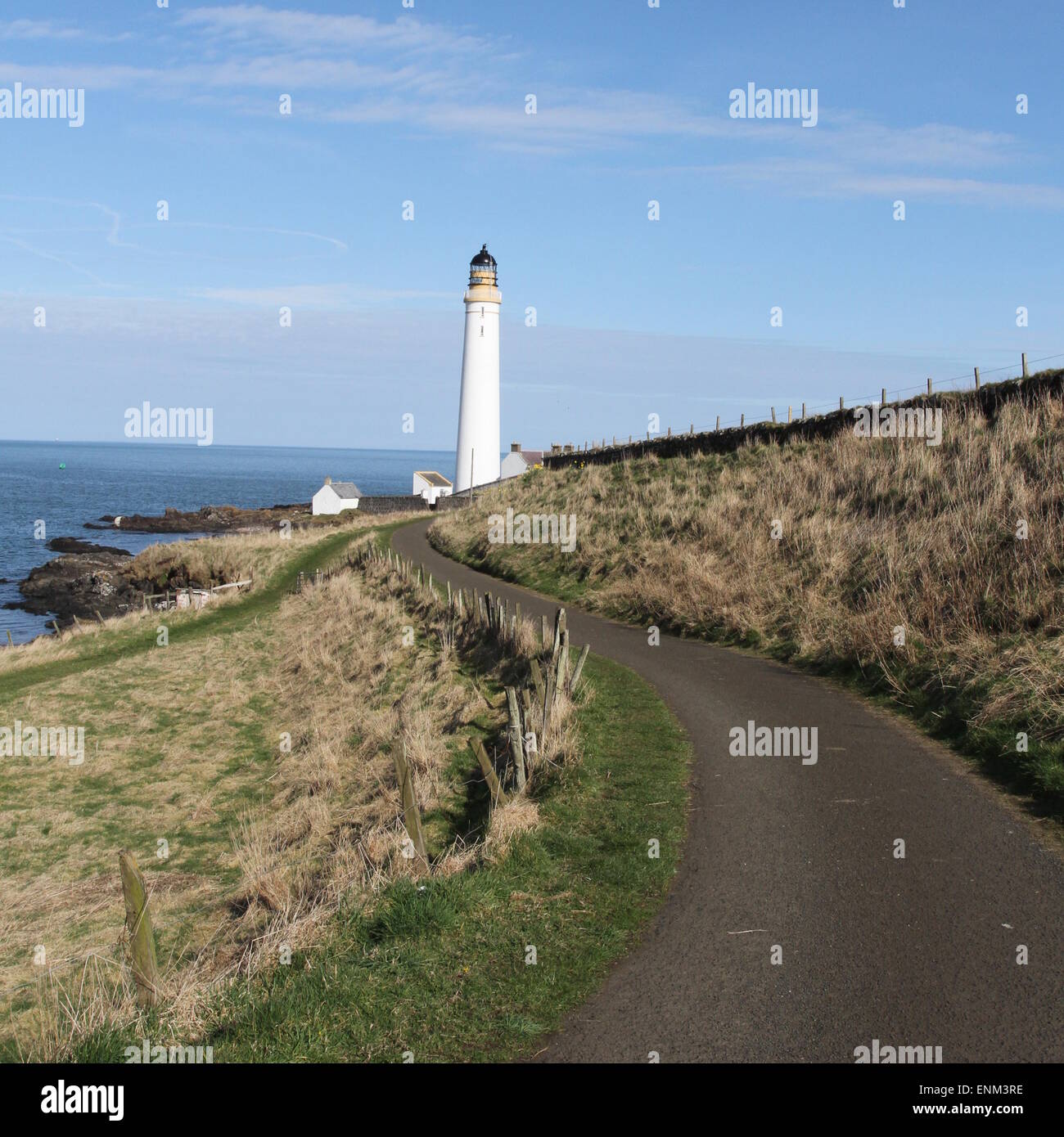 Scurdie Ness Lighthouse Scotland April 2015 Stock Photo - Alamy