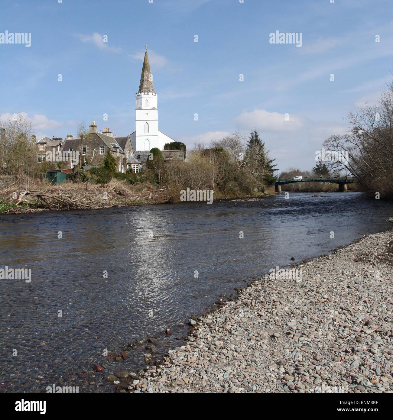 The White Church Comrie Scotland April 2015 Stock Photo - Alamy
