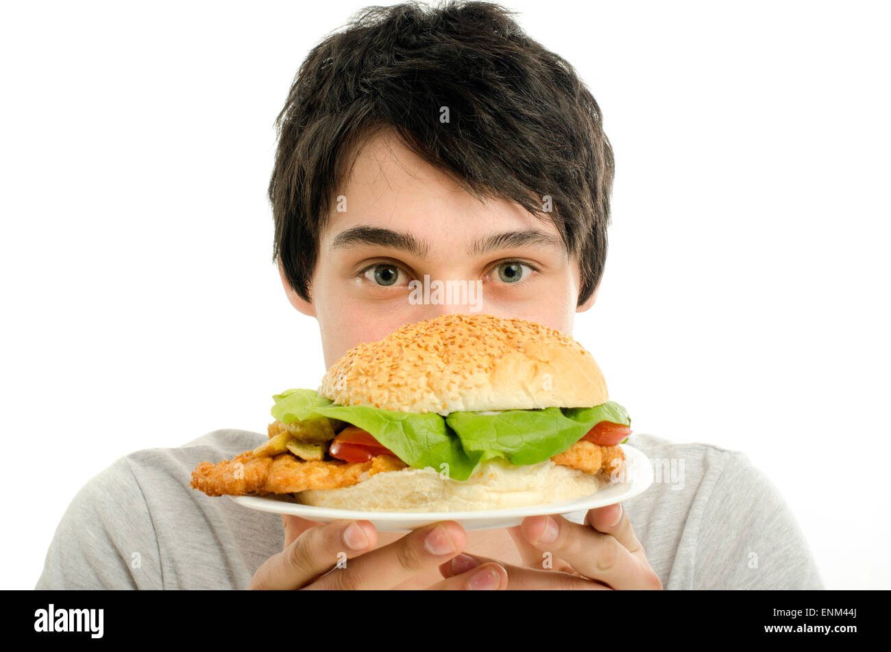 Fat man offering food hi-res stock photography and images - Alamy