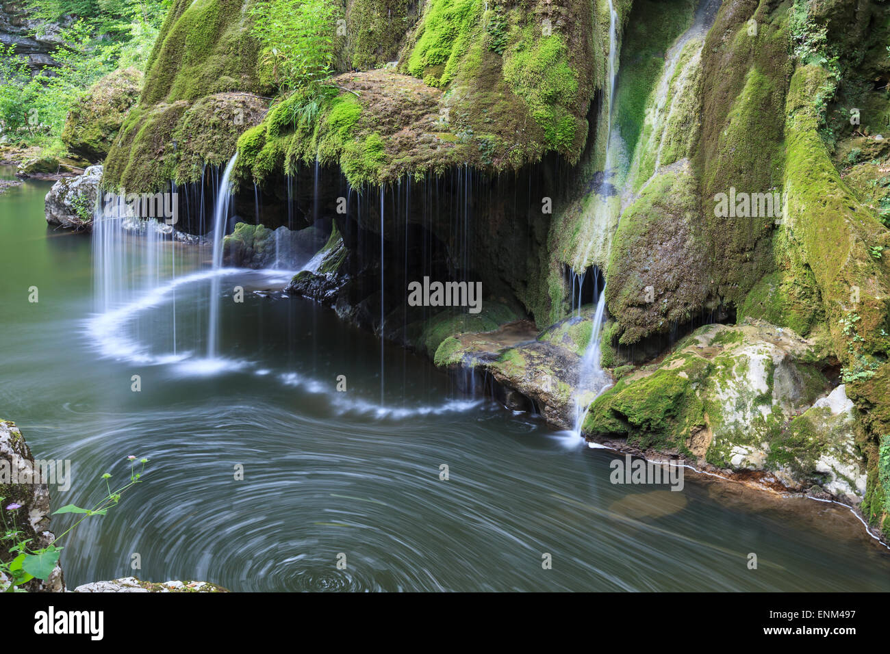 Bigar Cascade Falls in Nera Beusnita Gorges National Park, Romania ...