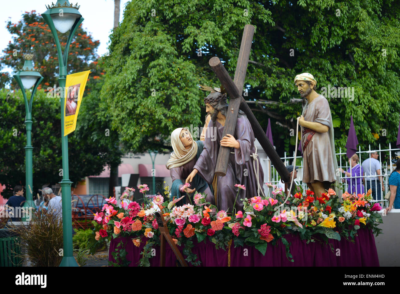 Float for Good Friday procession in Juana Diaz, Puerto Rico. US ...