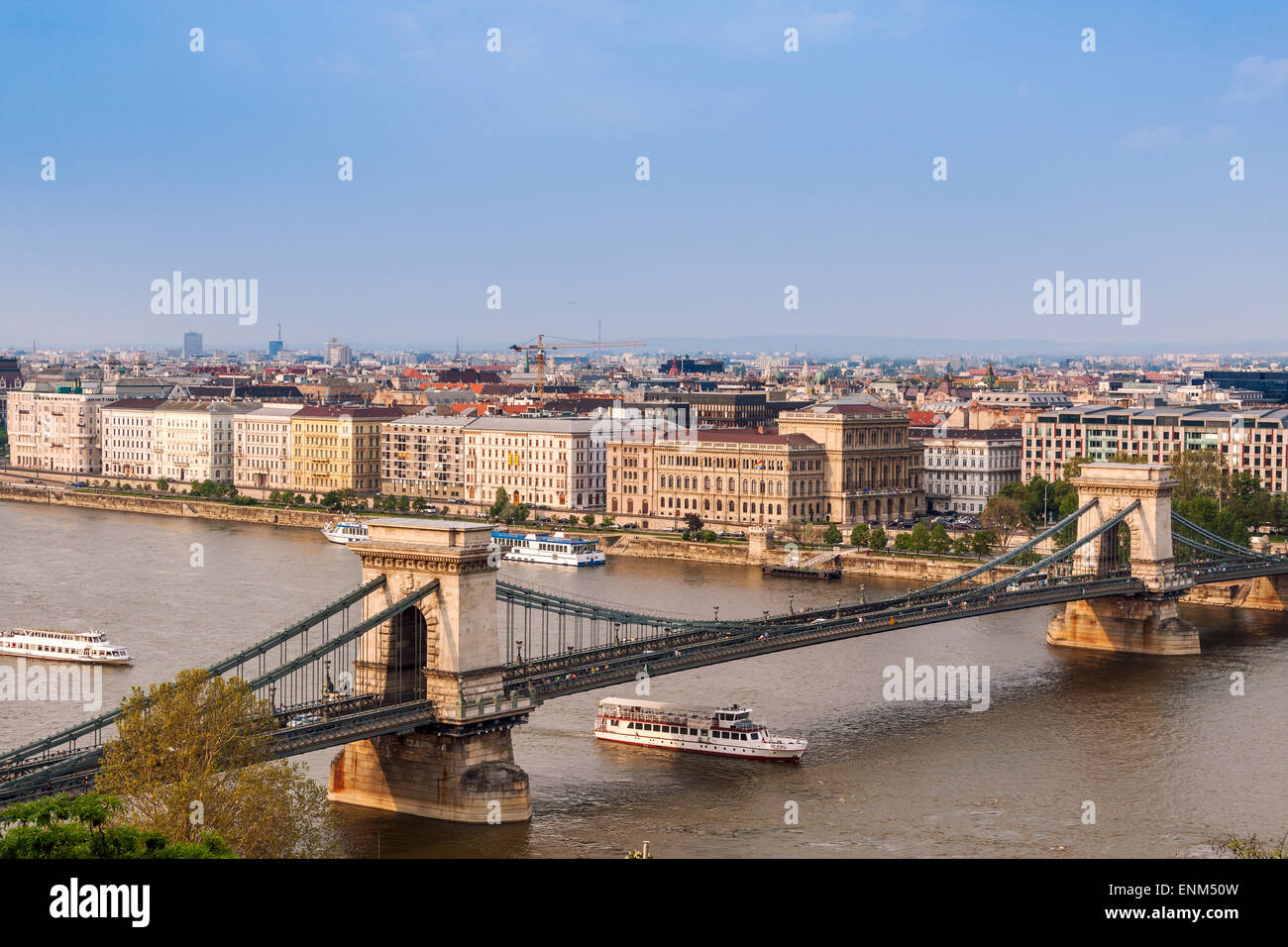 The famous Chain Bridge in Budapest, Hungary Stock Photo - Alamy