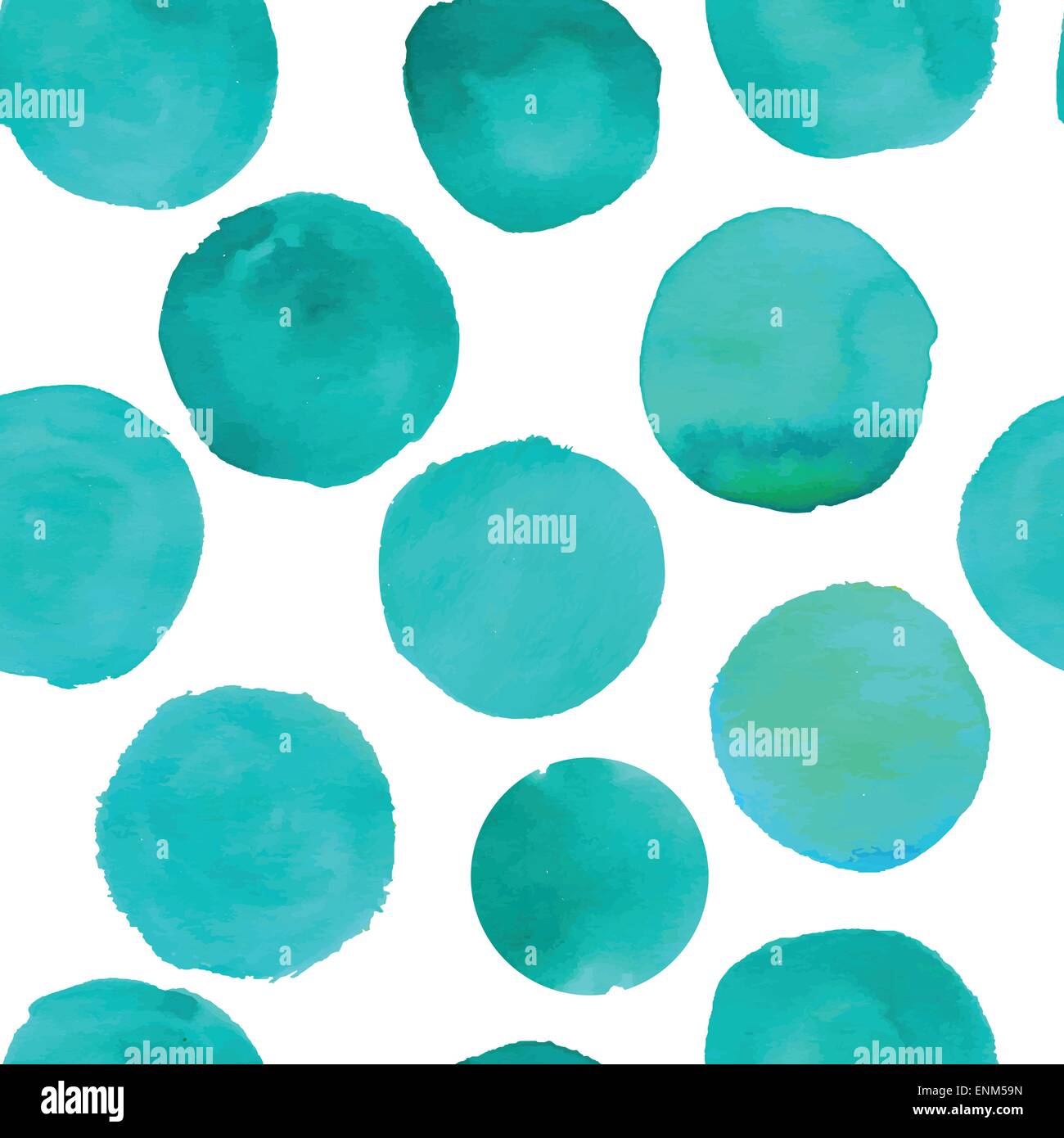 Watercolor turquoise seamless background pattern. Vector illustration ...