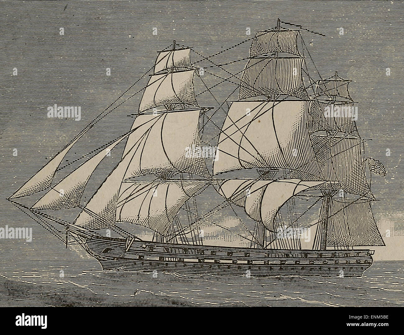 Frigate ship sketch hi-res stock photography and images - Alamy