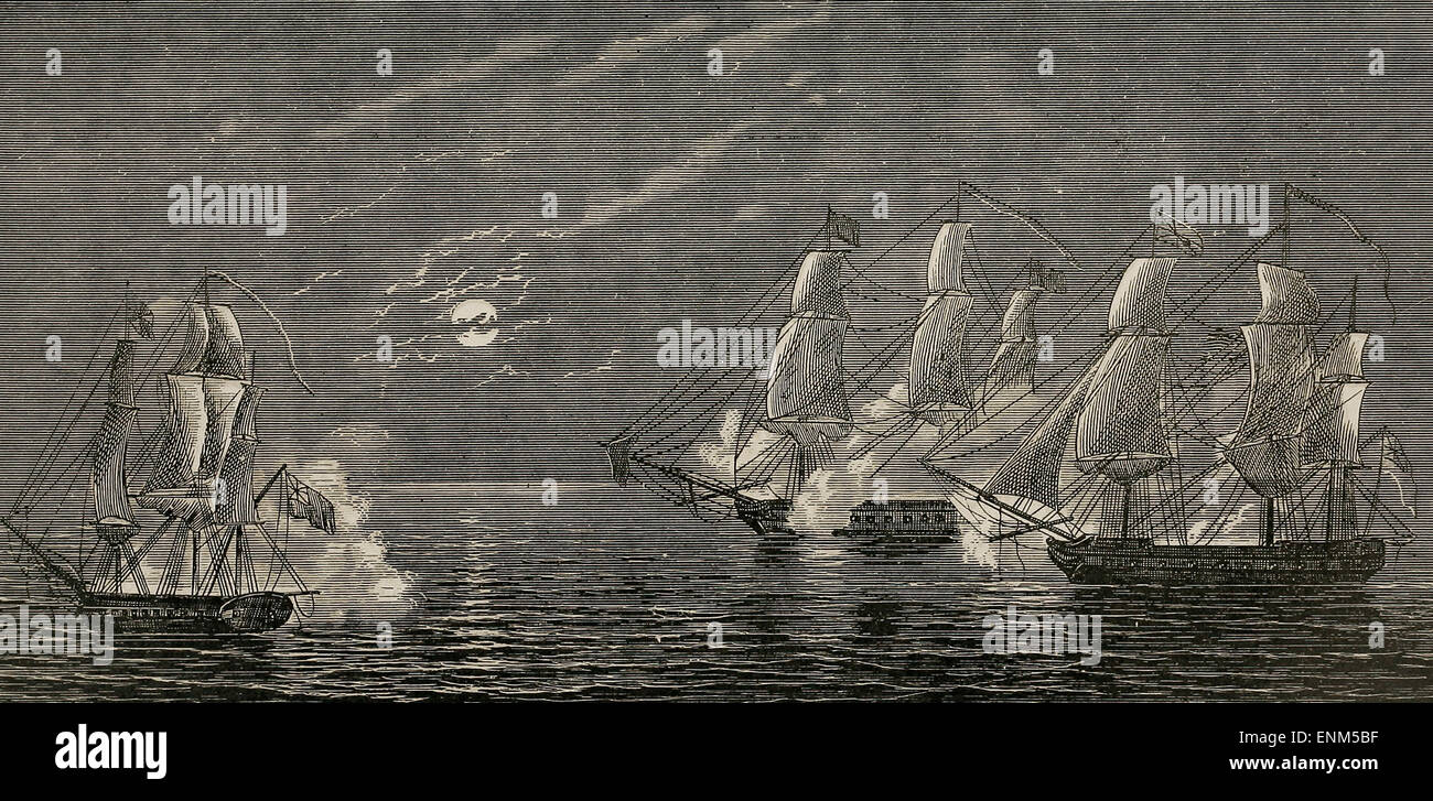 Capture of the HMS Cyane and HMS Levant by the USS Constitution ...