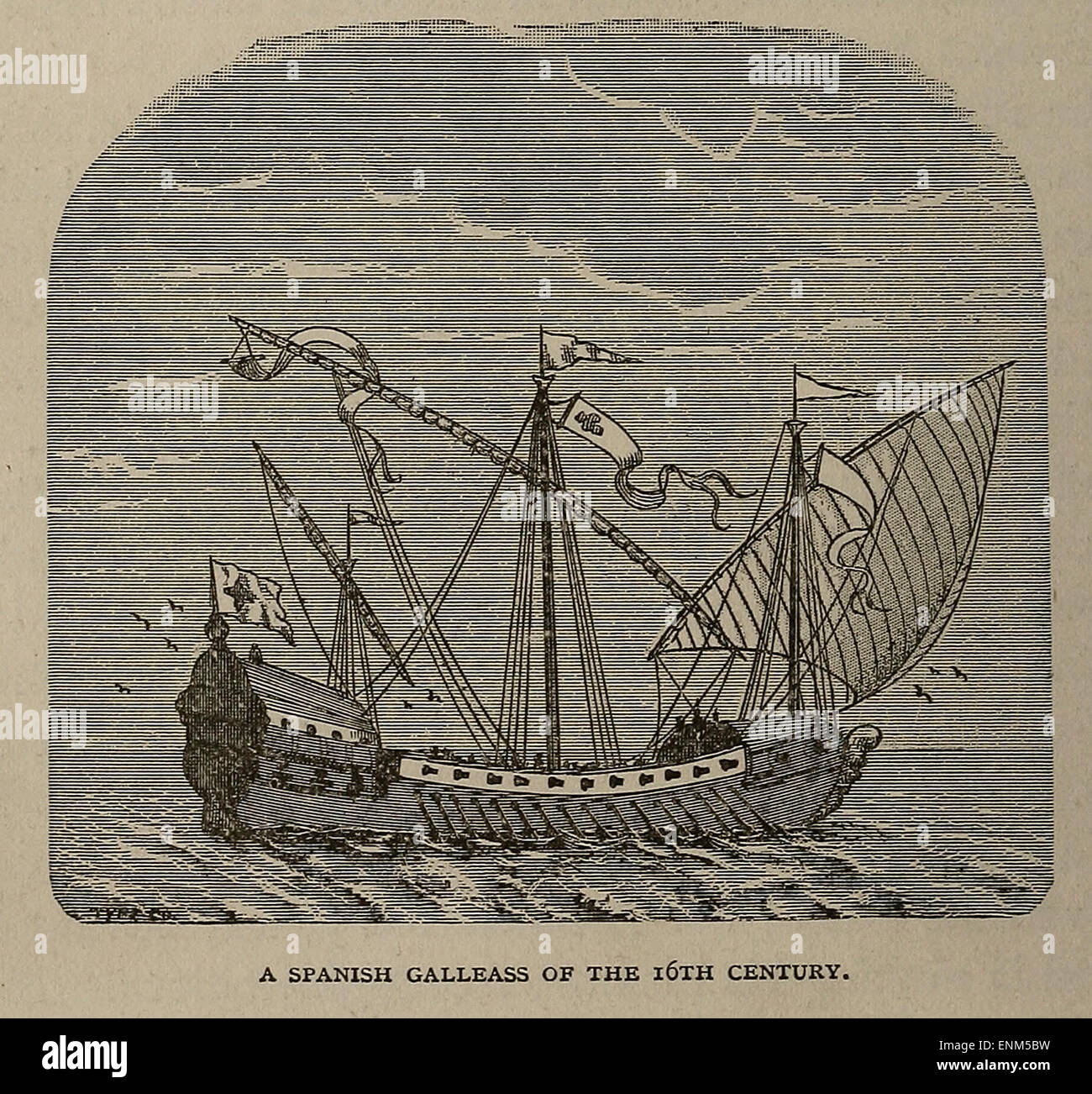 A Spanish Galleass of the 16th Century Stock Photo - Alamy