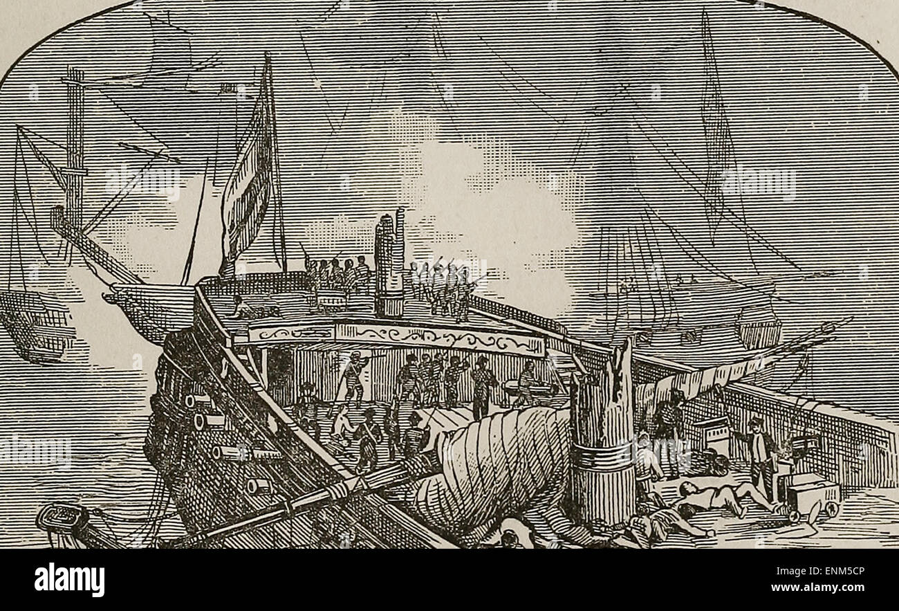 Le Tonnant Dismasted - Appearance of her deck at the Close of the ...