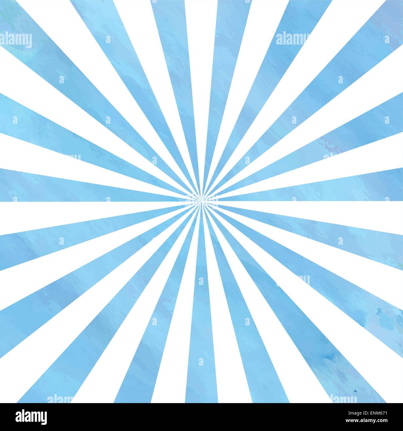 Blue sky watercolor rays for retro background design. Vector ...