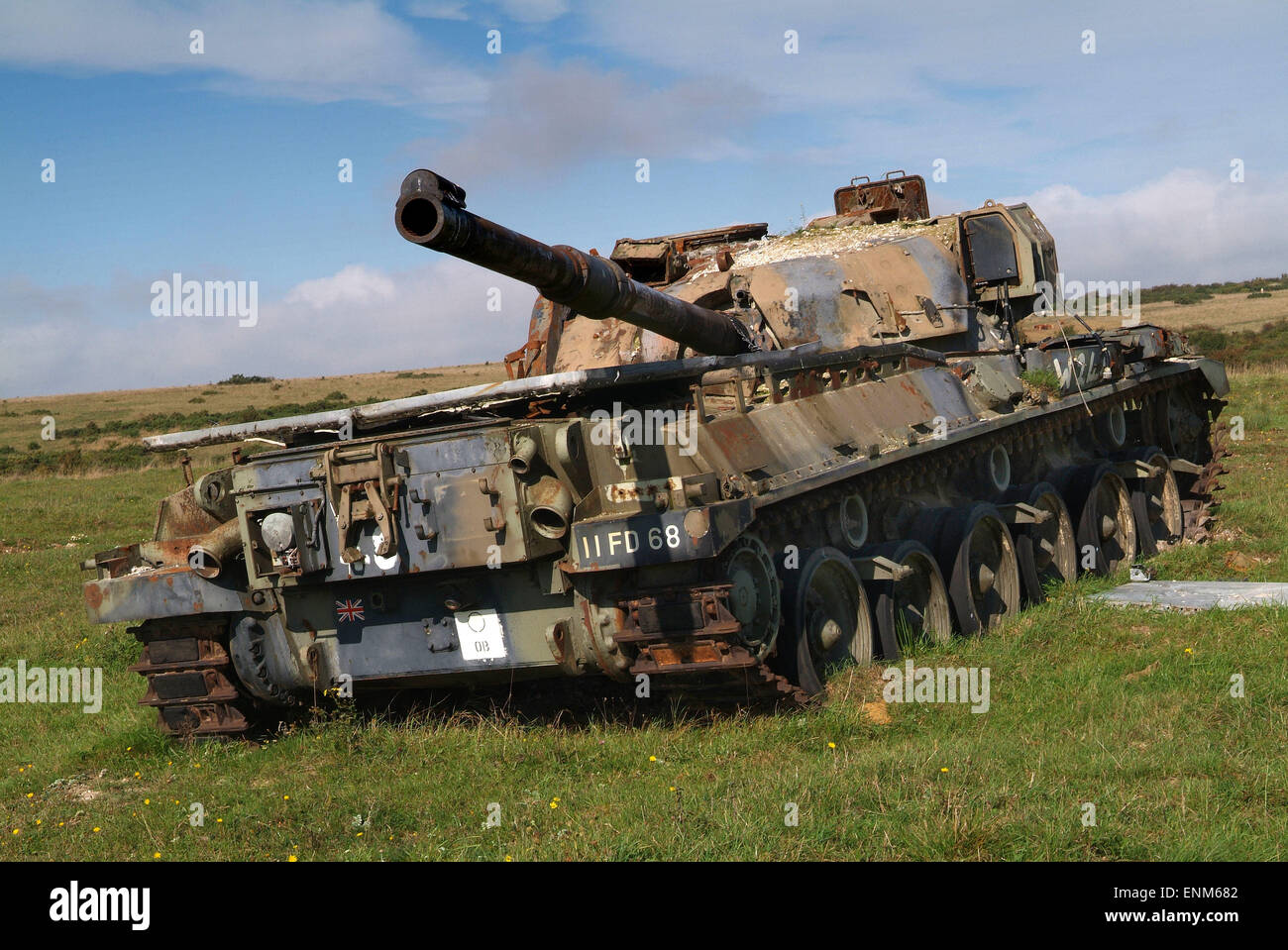 Salisbury Plain, Wiltshire, UK, used as a military training area by the ...