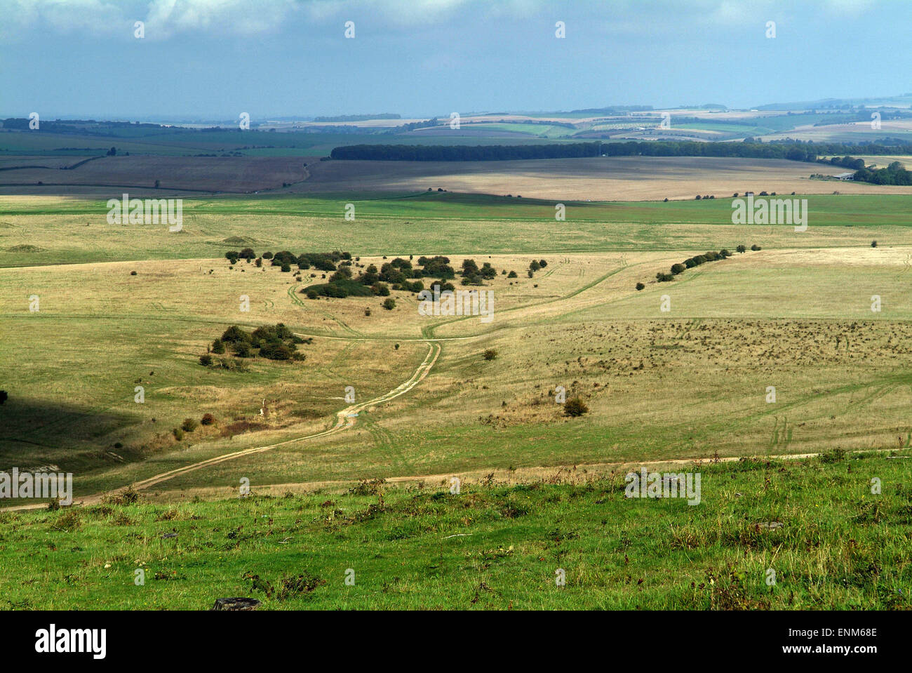 Salisbury Plain, Wiltshire, UK, used as a military training area by ...
