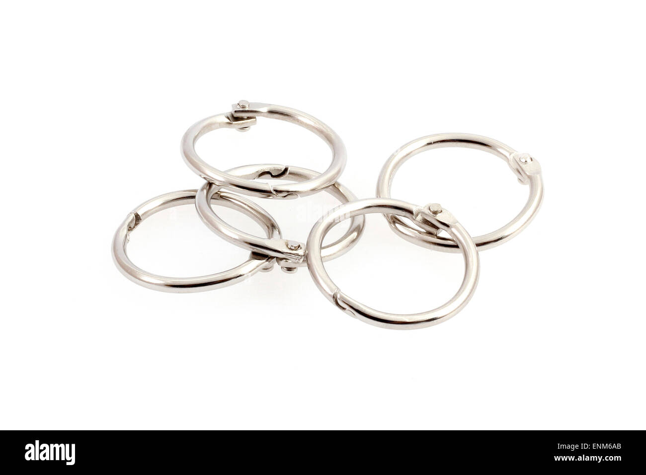 A group of metal rings for the paper Stock Photo - Alamy
