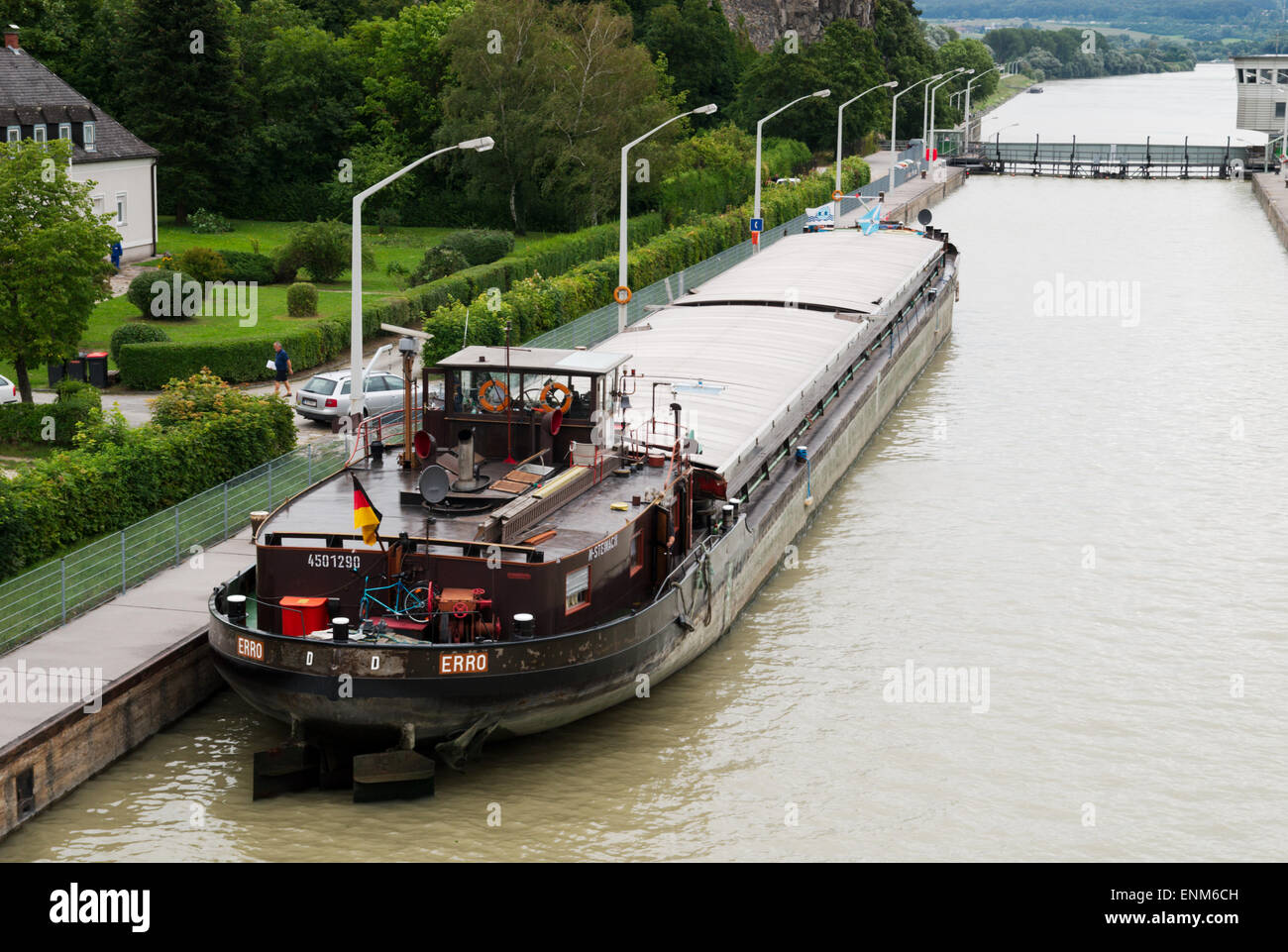 Danube River Barge, Austria Stock Photo - Alamy
