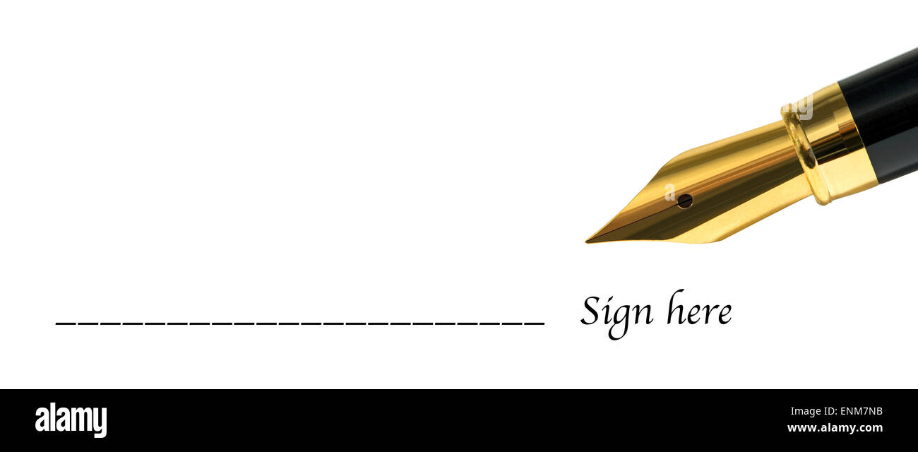 sign here form Stock Photo - Alamy