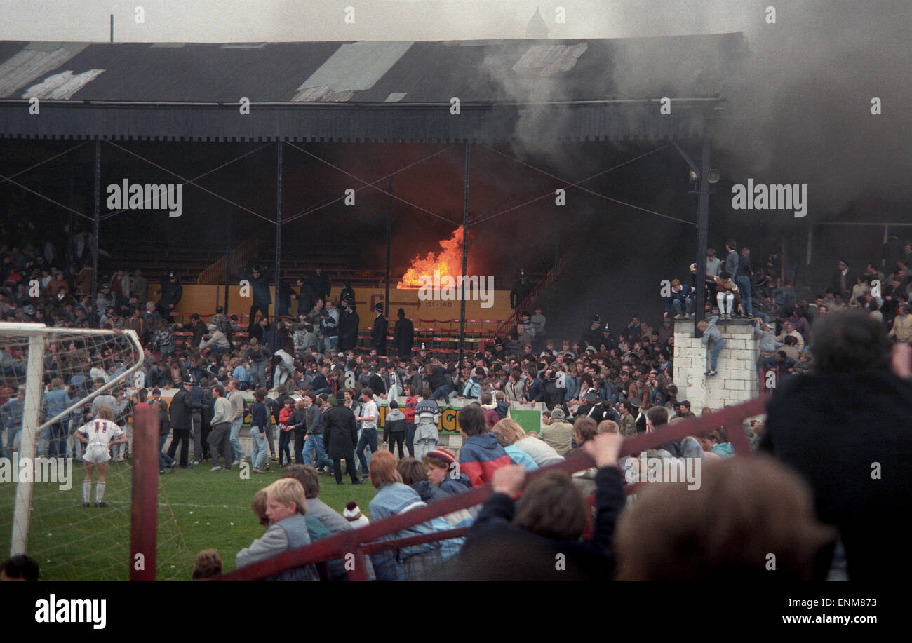 The Start Bradford City Football Club Fire Disaster 11 May 1985 Stock ...